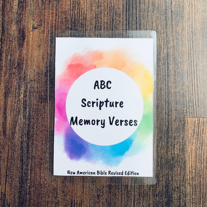 ABC Scripture Memory Verse Cards, Catholic Memory Verse Cards, ABC ...
