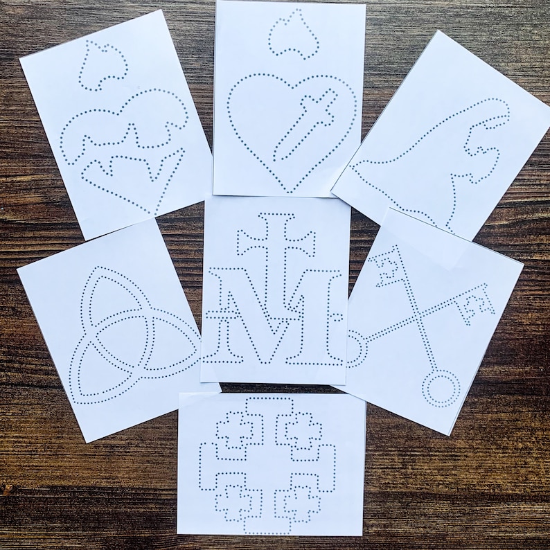 Push Pin Poke Montessori Fine Motor Skills Printable Cards With ...