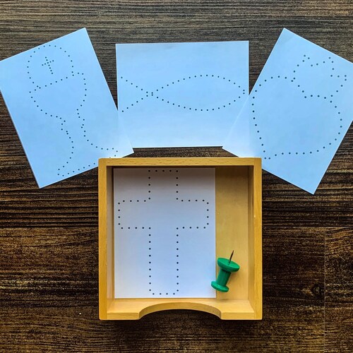 Cursive Alphabet Pin Poking Montessori Fine Motor Skill | Etsy