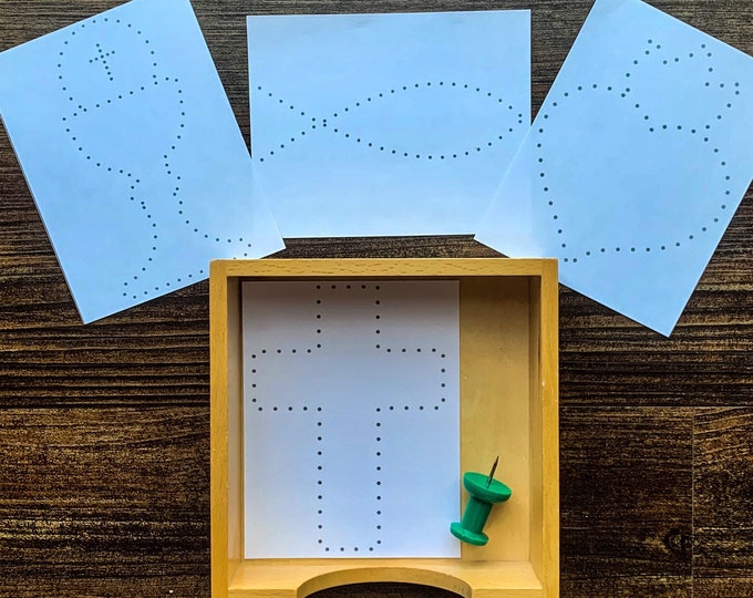 Cursive Alphabet Pin Poking Montessori Fine Motor Skill - Etsy