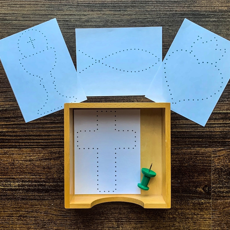 Push Pin Poke Montessori Fine Motor Skills Printable Cards With ...