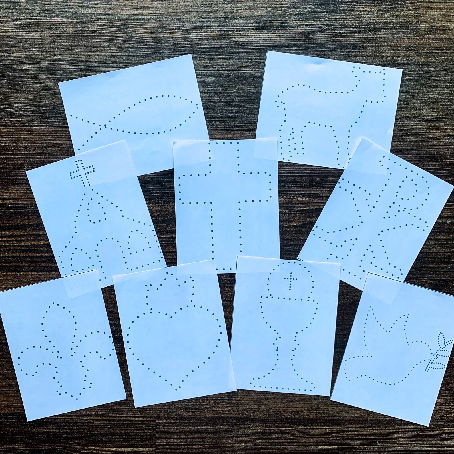 Push Pin Poke Montessori Fine Motor Skills Printable Cards With ...