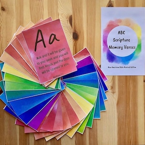 ABC Scripture Memory Verse Cards, Catholic Memory Verse Cards, ABC ...