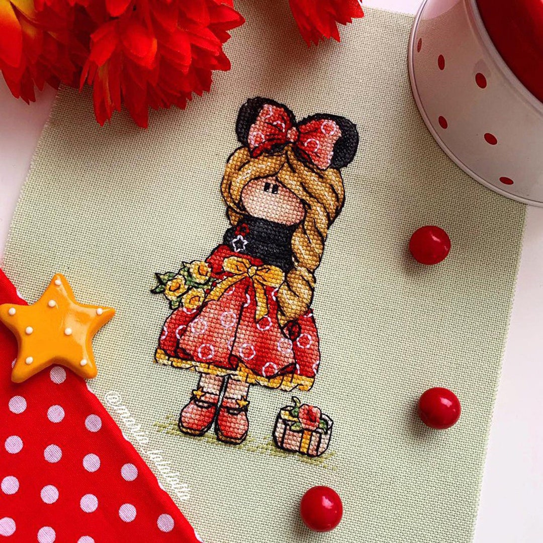 Tilda Mouse Cross Stitch Pattern PDF, Newborn Embroidery Decor, Cute ...