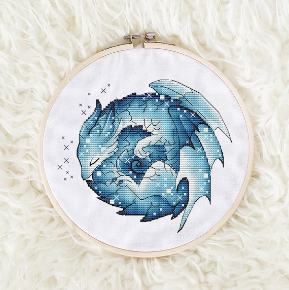 Dragon Cross Stitch Pattern PDF Dragon Counted Cross Stitch | Etsy