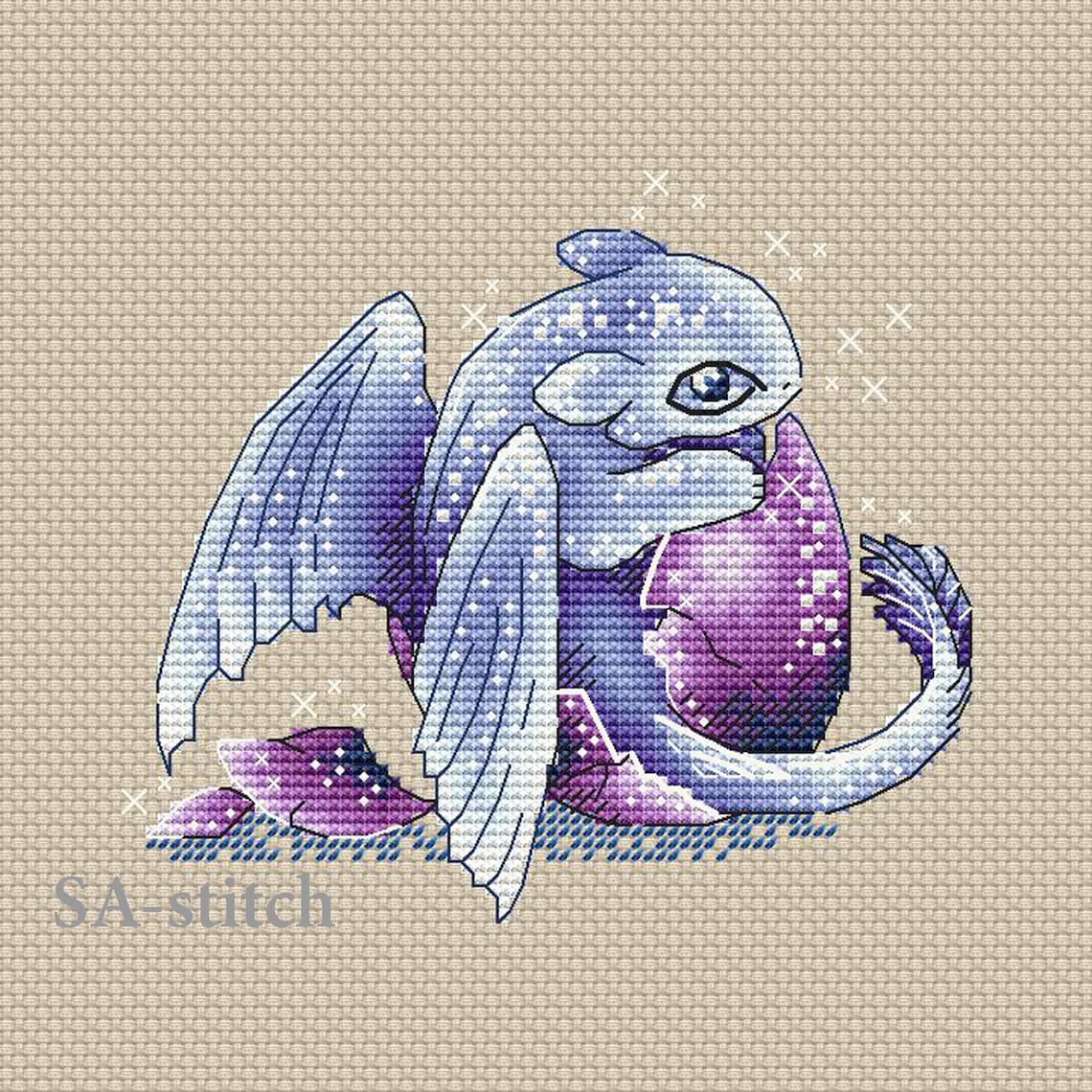 Dragon Cross Stitch Pattern PDF Instant Download Dream Cross - Etsy