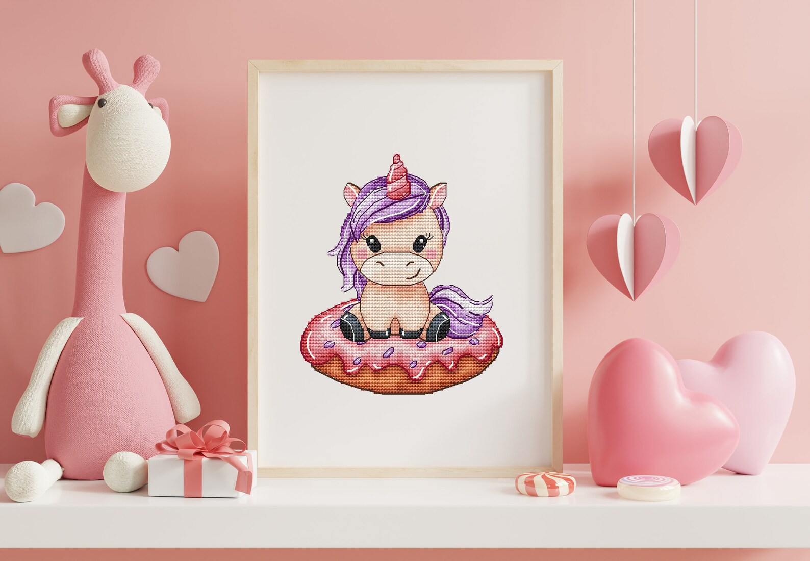 Unicorn Cross Stitch Pattern PDF Rainbow Unicorn Cross - Etsy