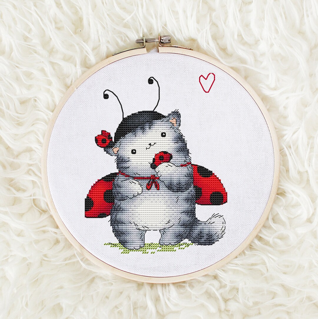 Kitten Cross Stitch Pattern PDF Instant Download Animal Cross - Etsy