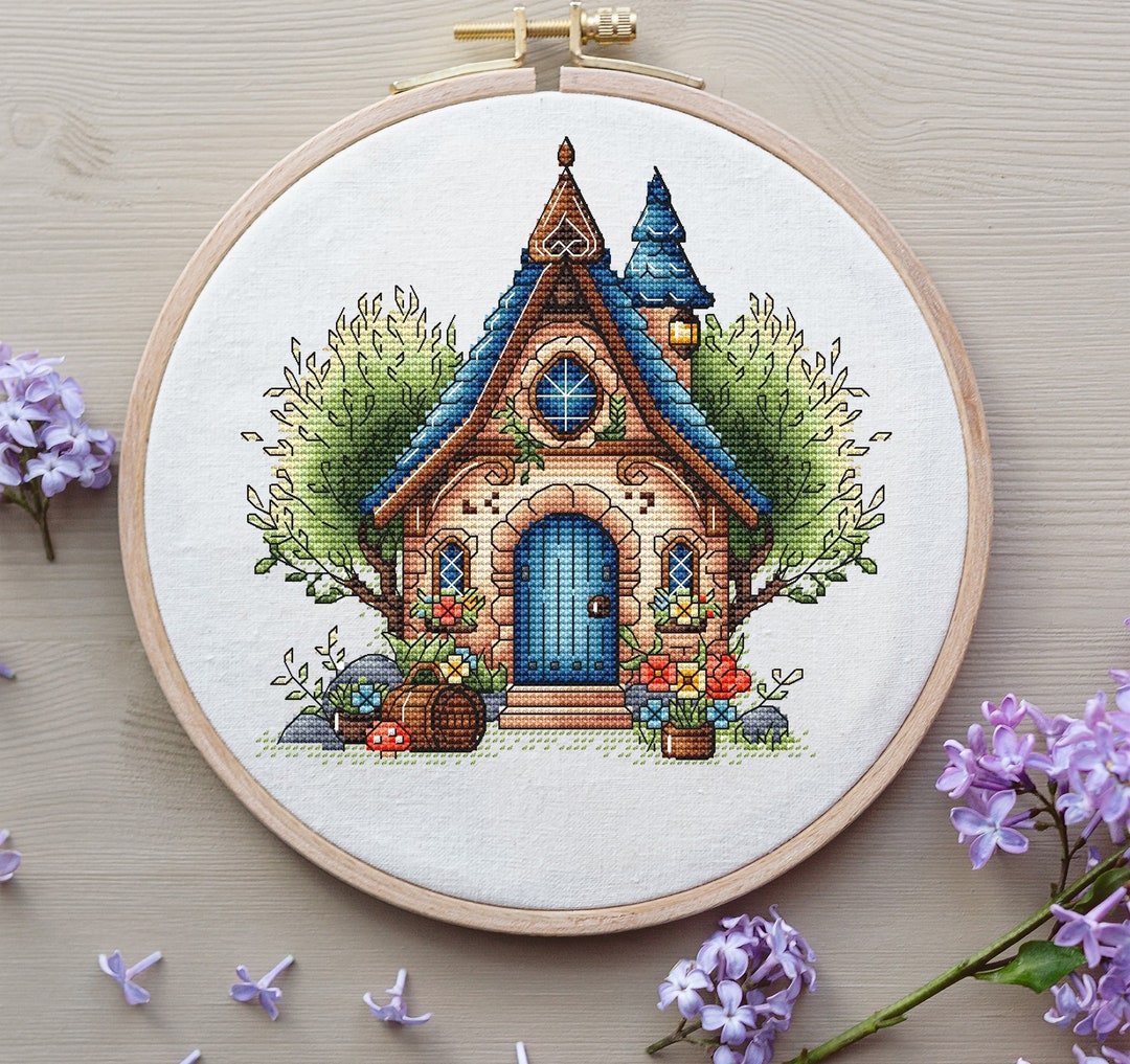 House Cross Stitch Pattern Digital Download, Magic House Embroidery ...