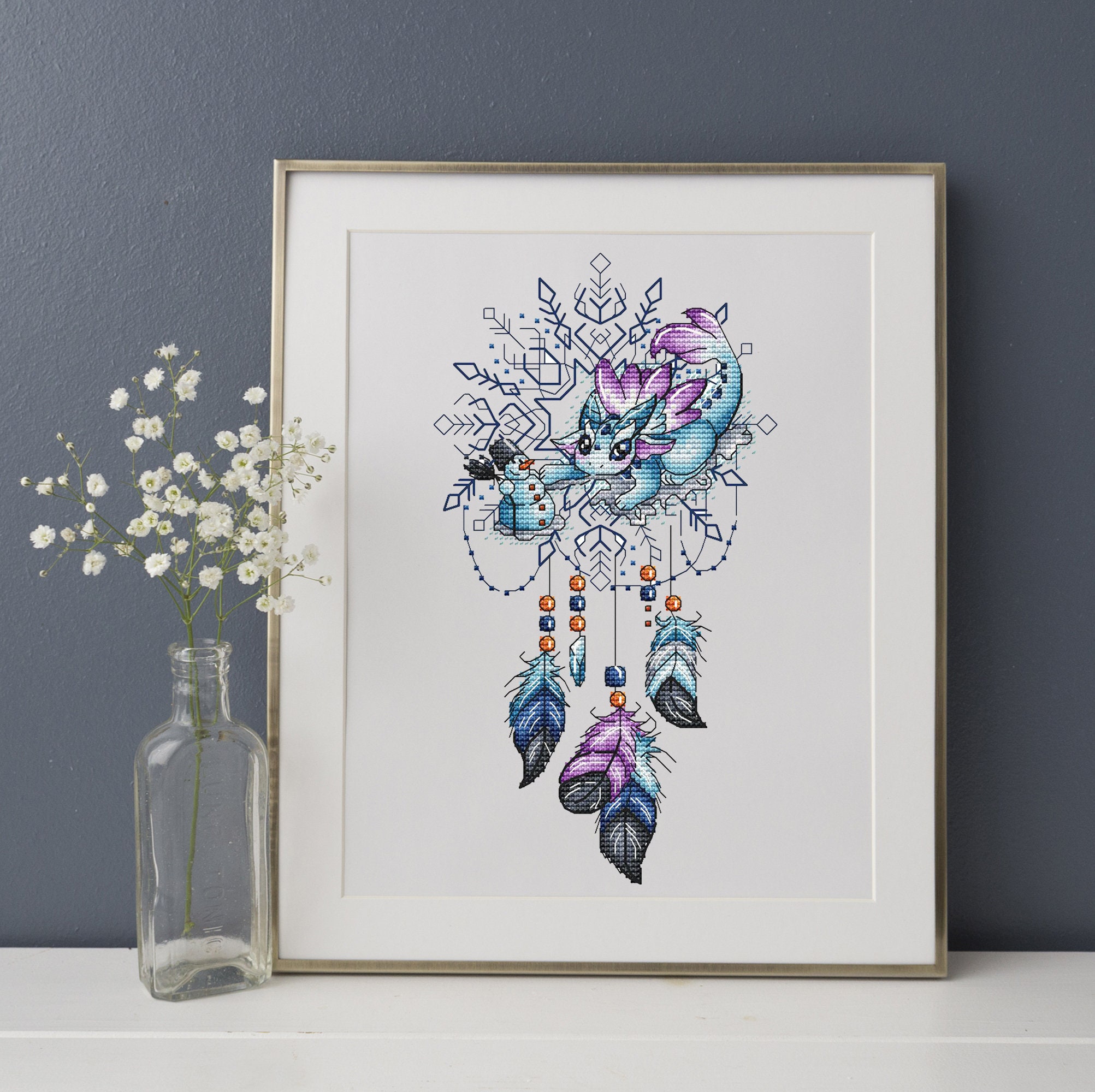 Dreamcatcher Dragon Cross Stitch Pattern (PDF) - Etsy