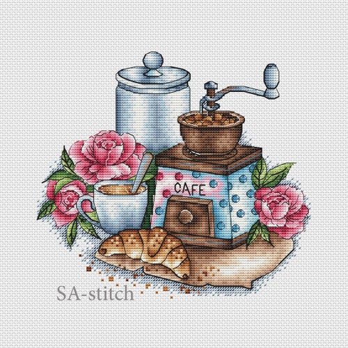 Coffee Latte Cross Stitch Pattern 1 Instant PDF Download | Etsy