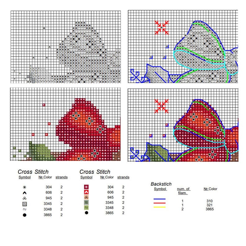 Christmas Ribbon Cross Stitch Pattern PDF Instant Download Digital File ...