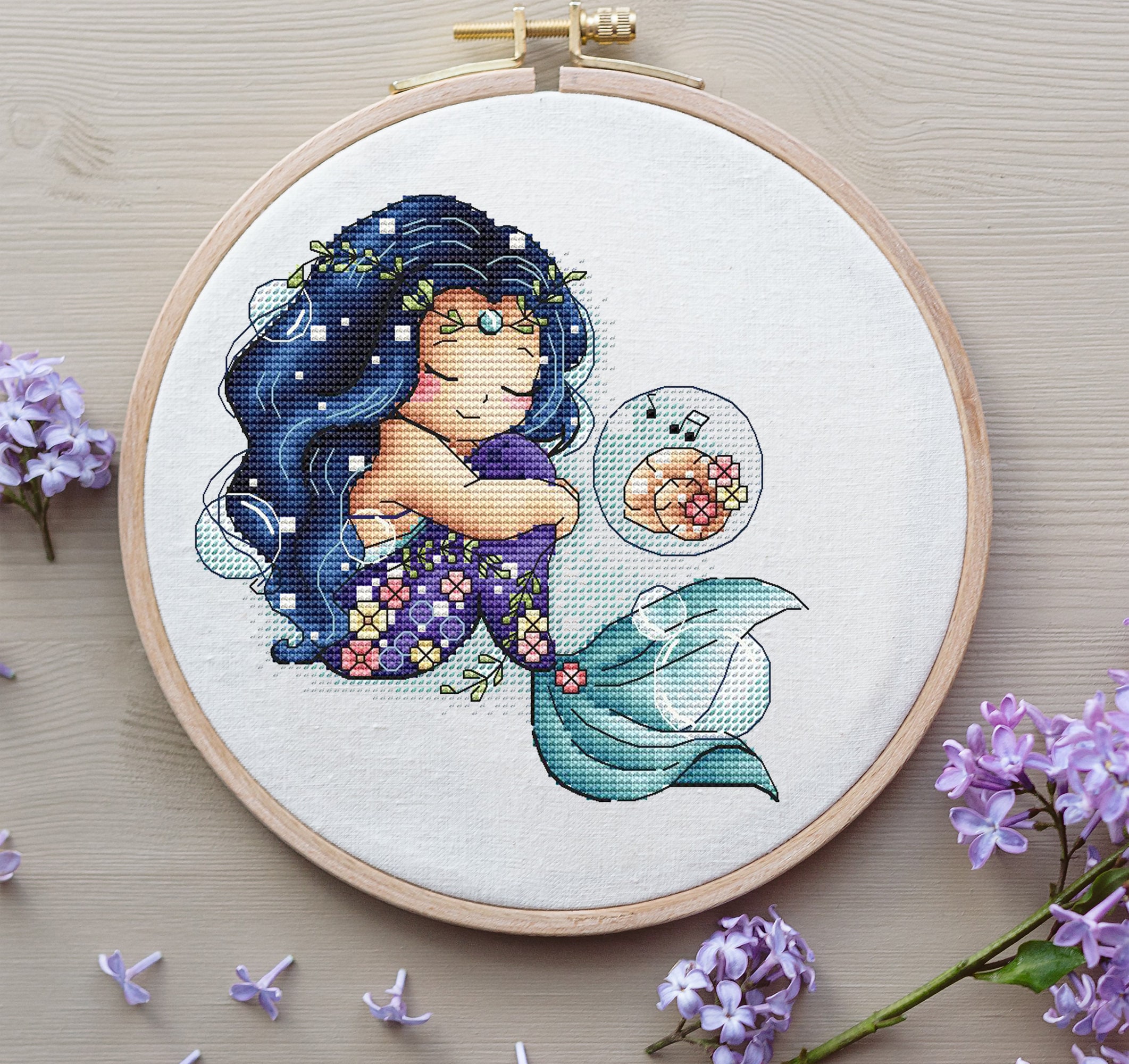 Mermaid Cross Stitch Pattern Ocean Princess Digital Pattern - Etsy Canada