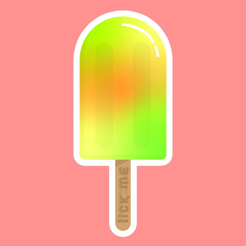 Lick Me Popsicle: Citrus Sticker - Etsy