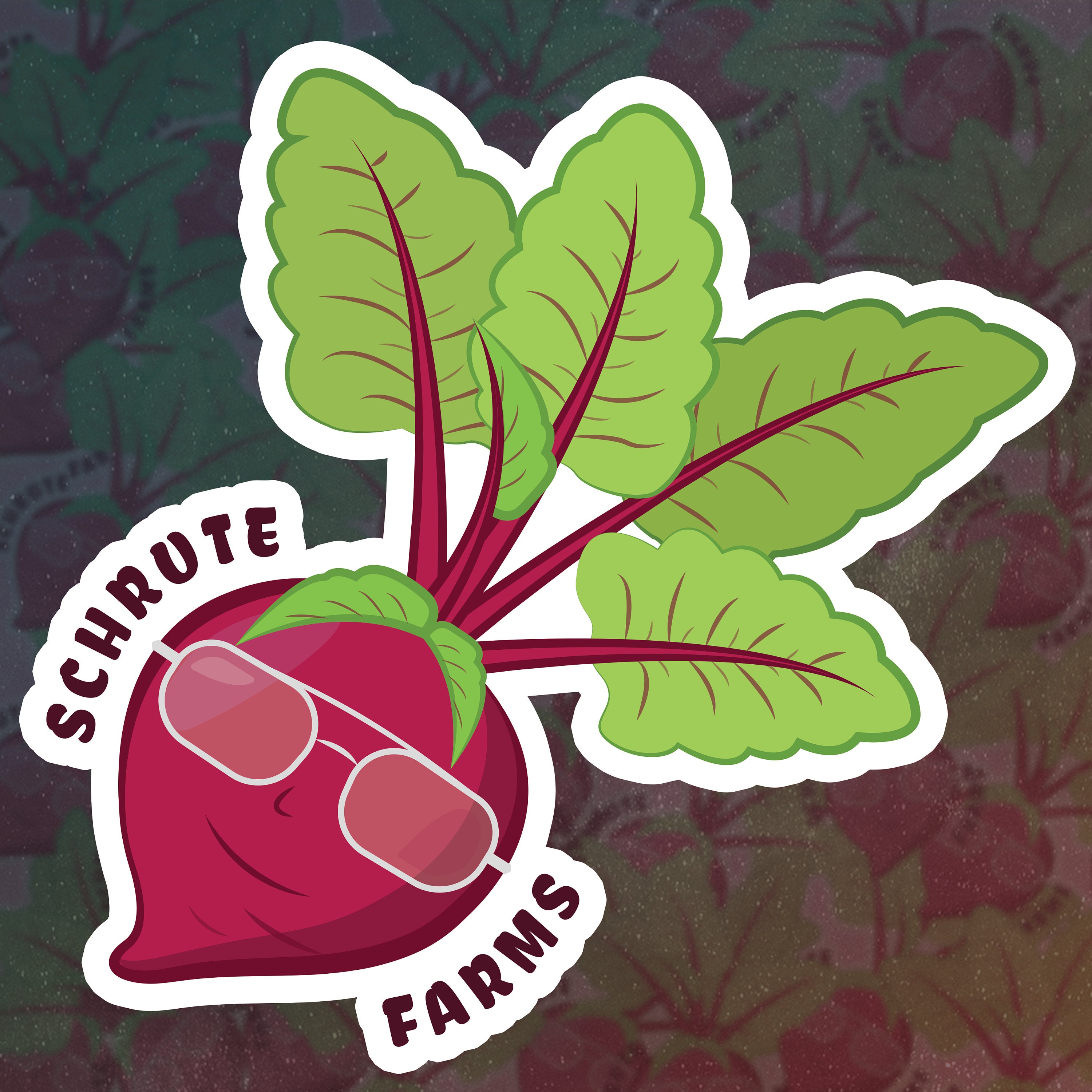 The Office: Schrute Farms - Beet Sticker - Etsy