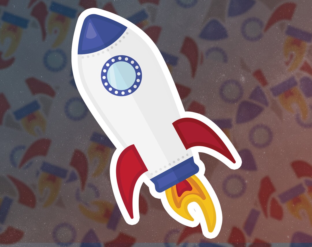Space: Rocketship Sticker - Etsy