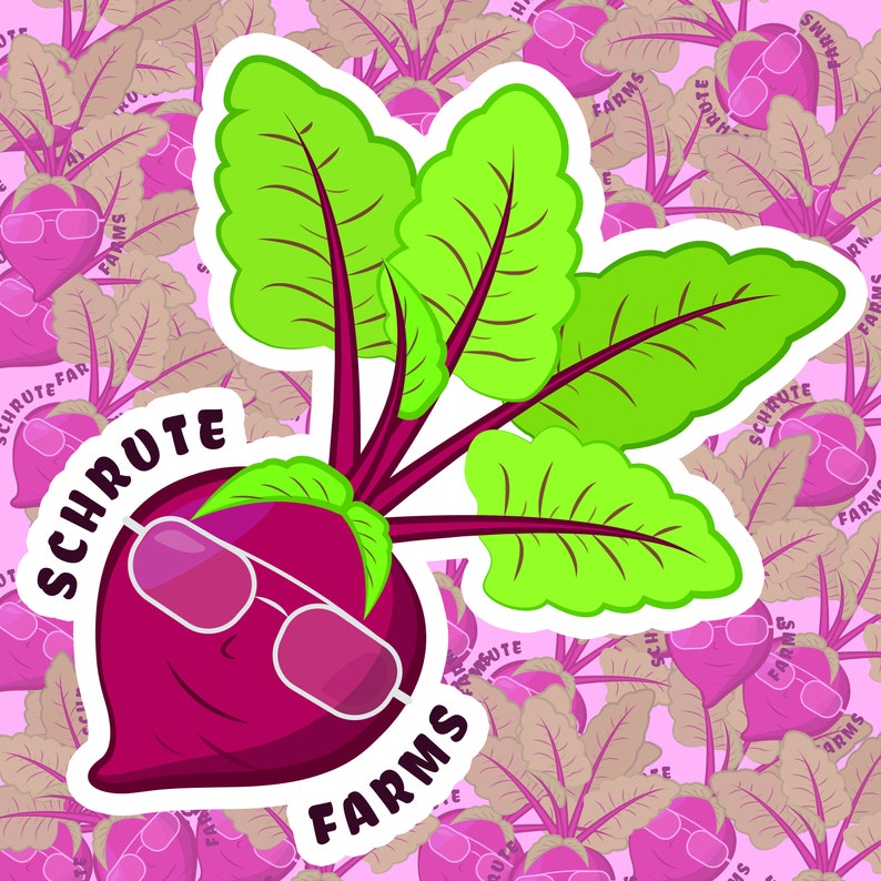 The Office: Schrute Farms - Beet Sticker - Etsy