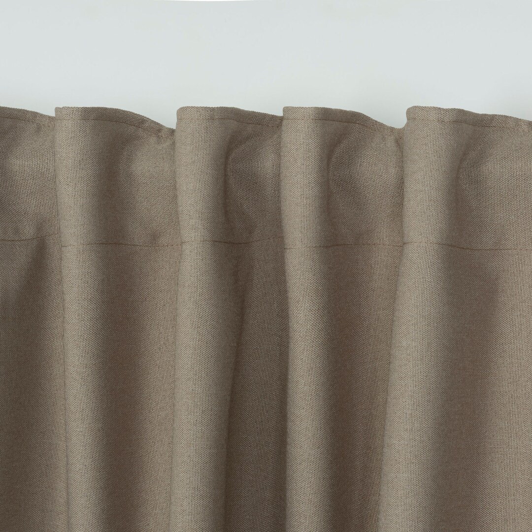 Custom Size Modern Style Luxury Stationary Drapes, Beige Blackout ...