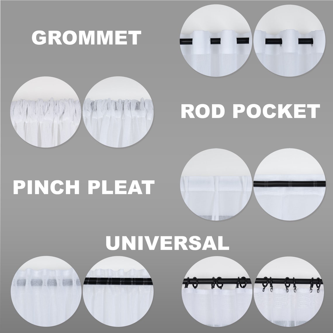 Linen Look Cream Color Luxury Sheers Curtains Custom Size - Etsy