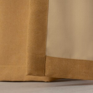 Mustard Blackout Curtains, Modern Linen Look Drapes, Home Fashion ...