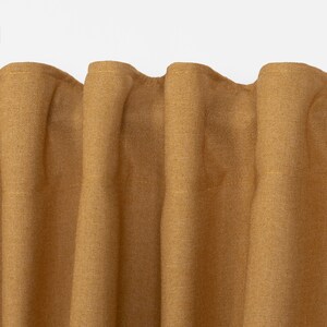 Mustard Blackout Curtains, Modern Linen Look Drapes, Home Fashion ...