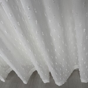 Linen Look Fluffy Pom Pom Sheer Curtains, Net Voile Tulle Sheers ...