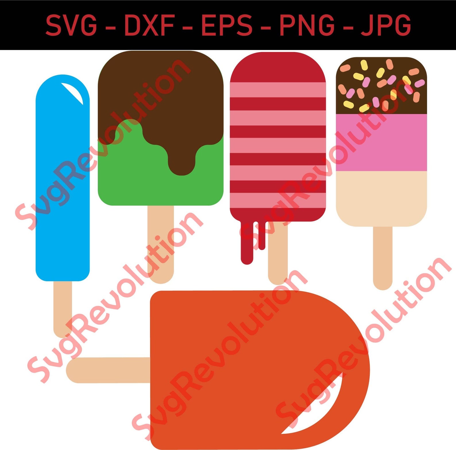 Popsicles SVG, Cut Files, Vinyl, Vector, Cameo Silhouette, Cricut - Etsy
