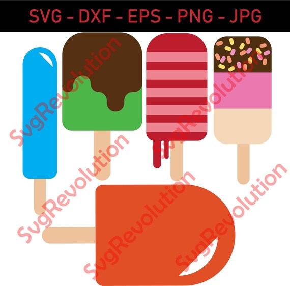 Popsicles SVG Cut Files Vinyl Vector Cameo Silhouette | Etsy