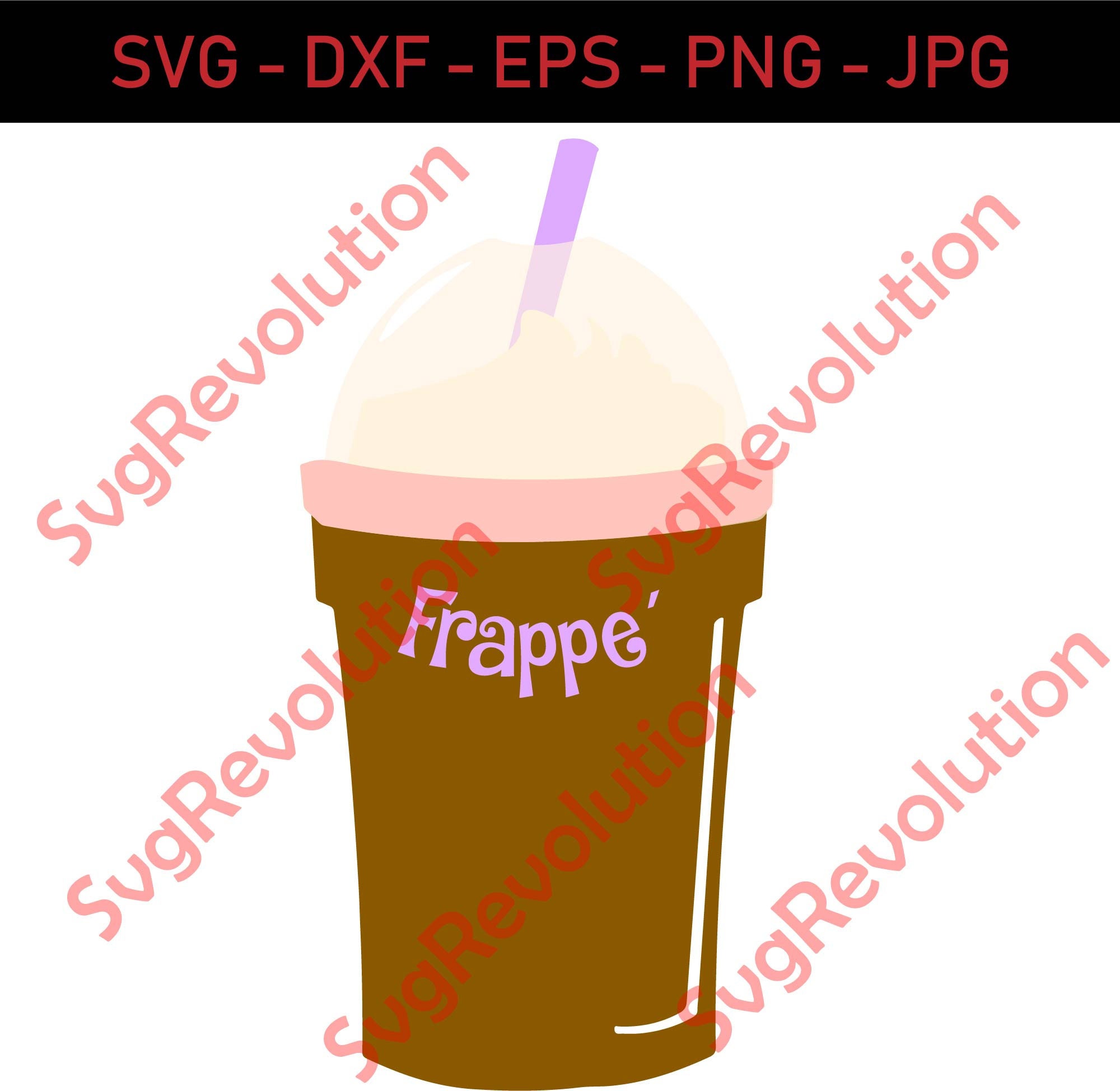Frappe SVG, Cut Files, Vinyl, Vector, Cameo Silhouette, Cricut - Etsy