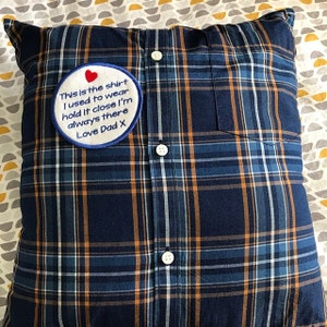 Personalised Circle Shaped Memory Patch Memory Bear Memory Cushion This ...