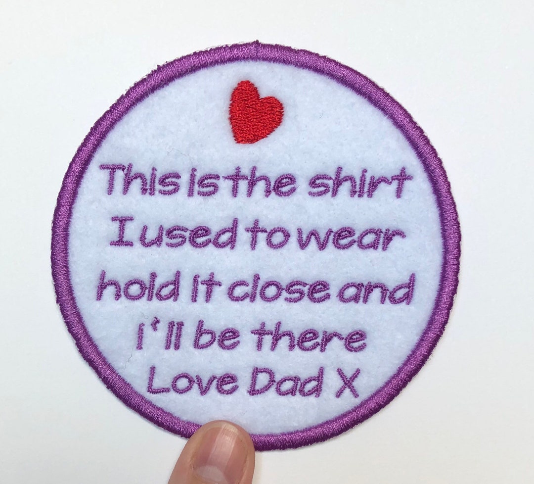 Personalised Circle Shaped Memory Patch Memory Bear Memory Cushion This ...