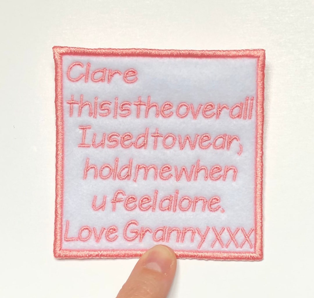 Personalised Square Shaped Memory Patch Memory Bear Memory Bear Patch ...