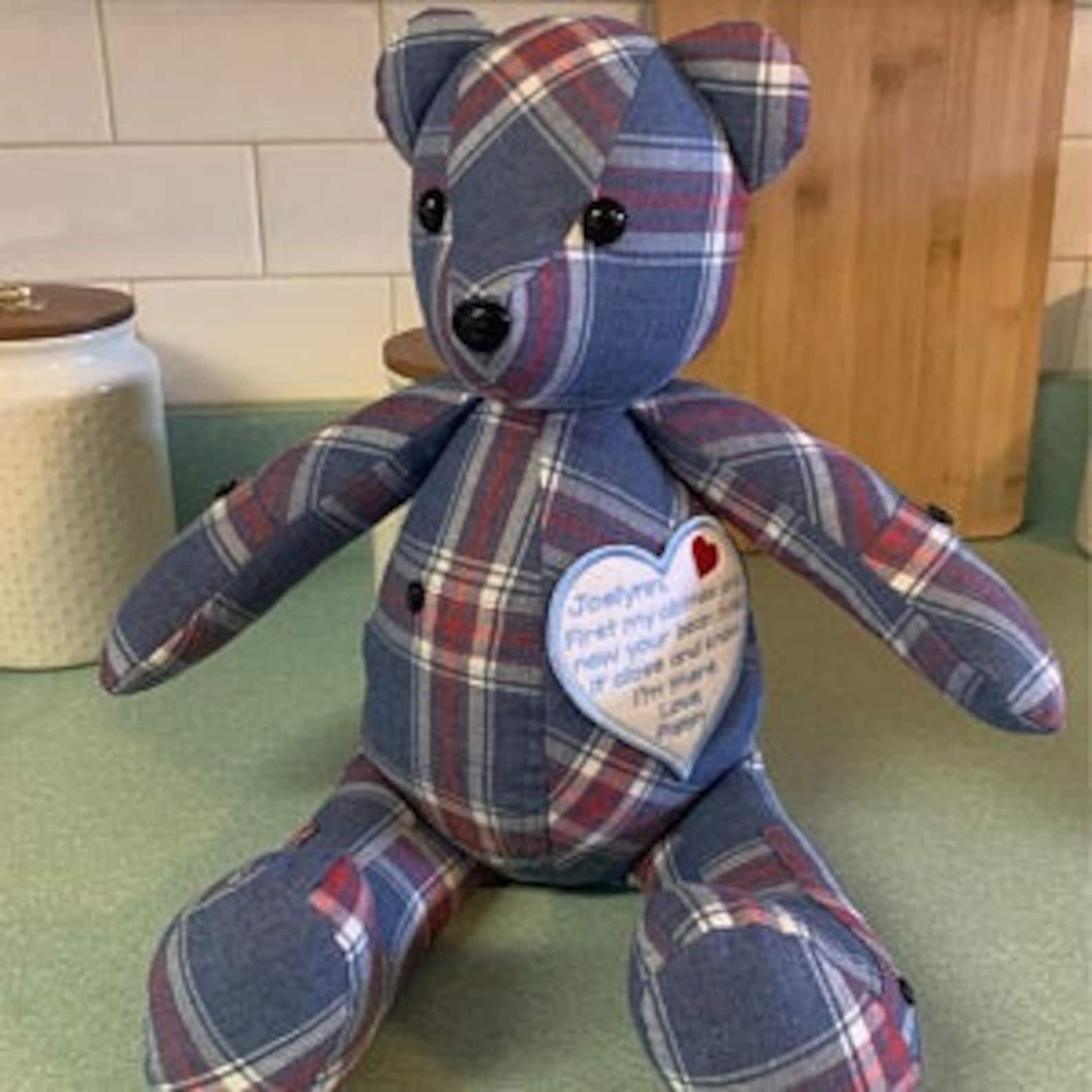 Personalised Heart Shaped Memory Patch Memory Bear Patch Memory Cushion ...