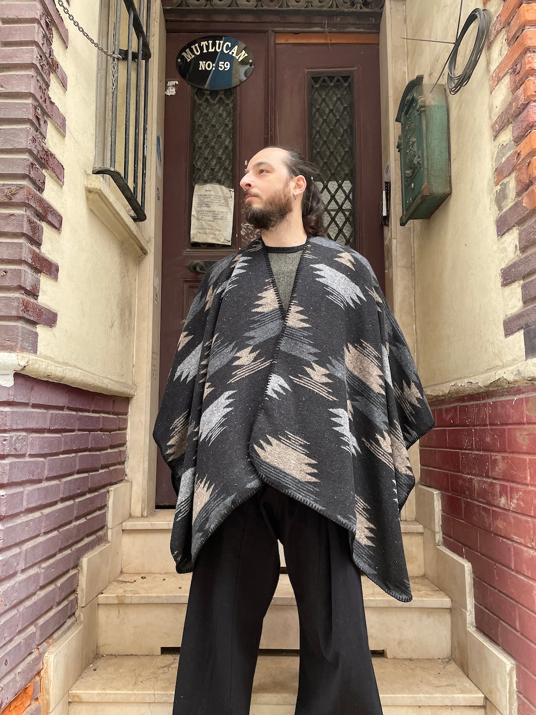 Wool Poncho Poncho Hippie Poncho Handmade Poncho Pancho - Etsy