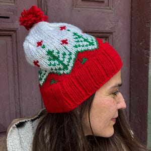 Christmas Gift, Winter Hat, Christmas Beanie Hat, Knitted Christmas Hat ...