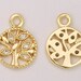 5pcs 18k Shiny Gold Tree of Life Charms,12x9mm Mini Tree of Life ...