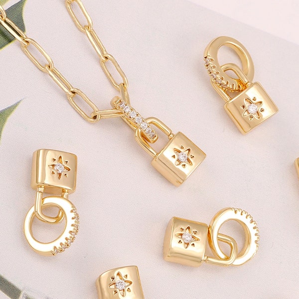 Pave Lock Charm - Etsy