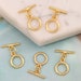 6pcs 12x9mm Mini Toggle Clasps,18k Shiny Gold Toggle Clasp,12mm T Bar ...
