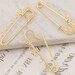 6pcs 18K Gold Plated Pin Pendant, 17x48mm Pin Pendant With 5 Holes, DIY ...