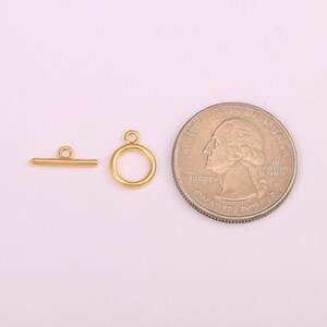 6pcs 12x9mm Mini Toggle Clasps,18k Shiny Gold Toggle Clasp,12mm T Bar ...