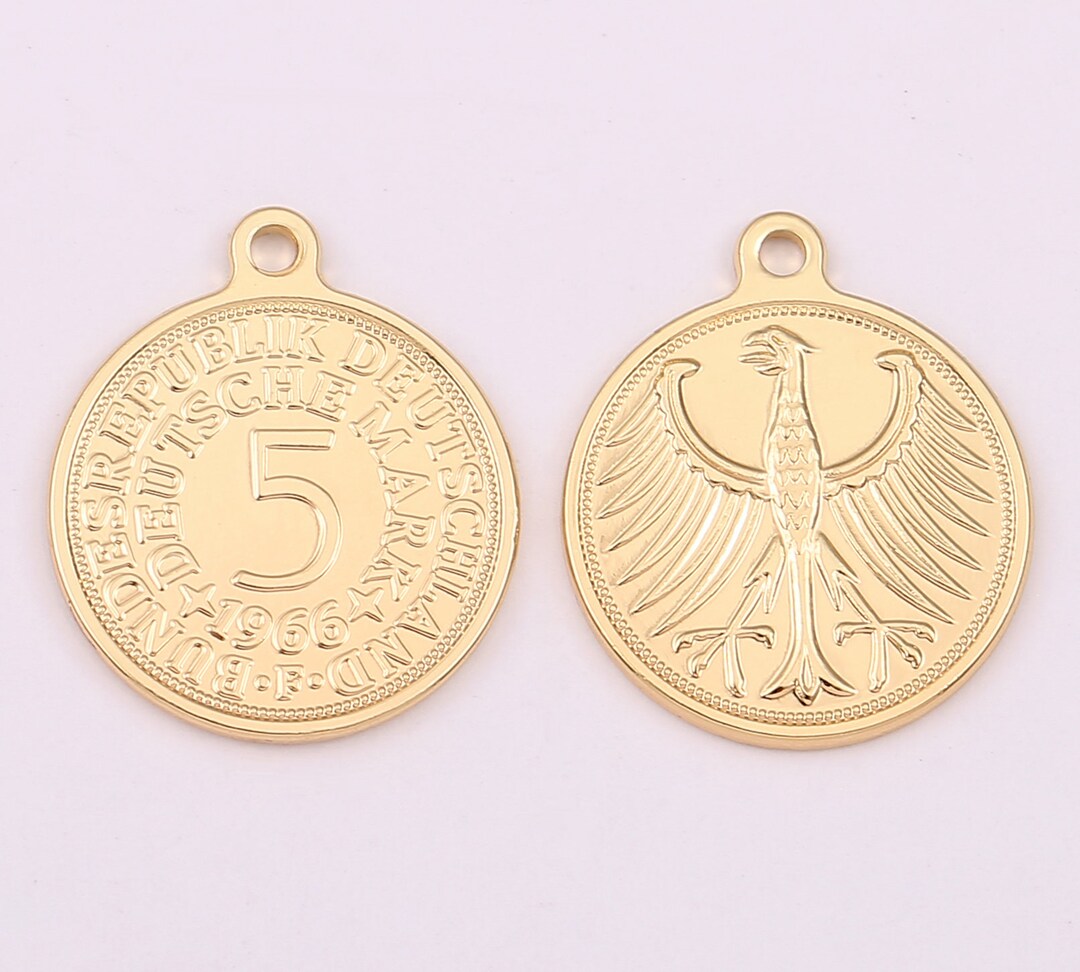 18K Shiny Gold Phoenix Bird Medallion Charm Pendant,6pcs Dainty Animals ...