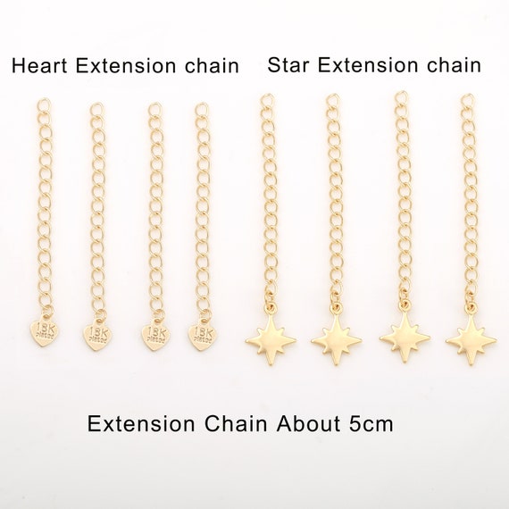 10pcs Gold Chain Extender 18k Gold Plated 2 Inch5cm - Etsy Canada