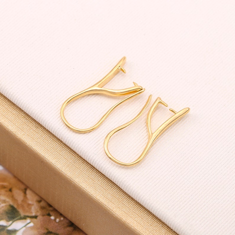 20pcs 18k Shiny Gold Plated Earring Hooks 9x21mm Gold Ear - Etsy UK