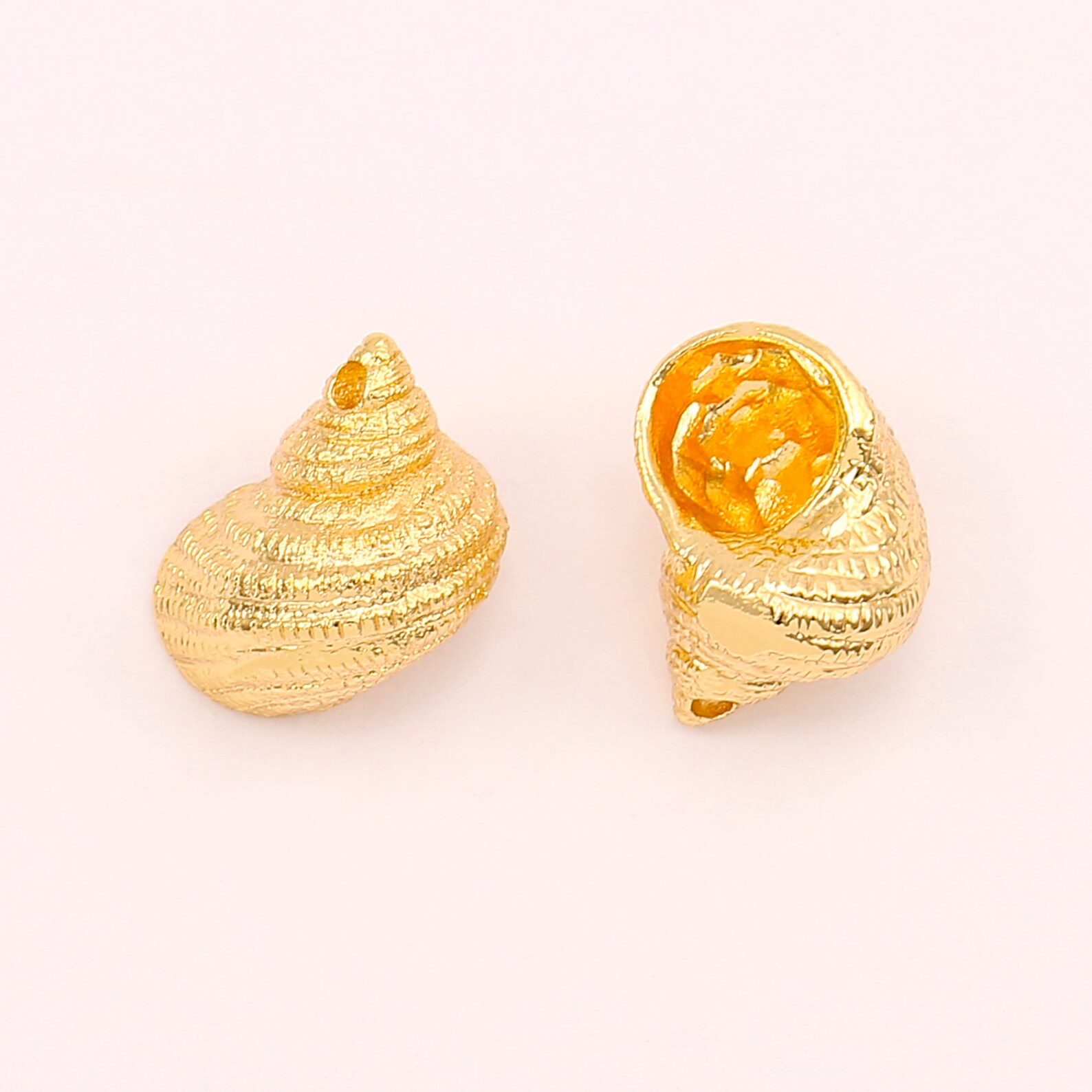 6pcs Dainty Gold Conch Shell Charms Pendant18k Gold Plated | Etsy