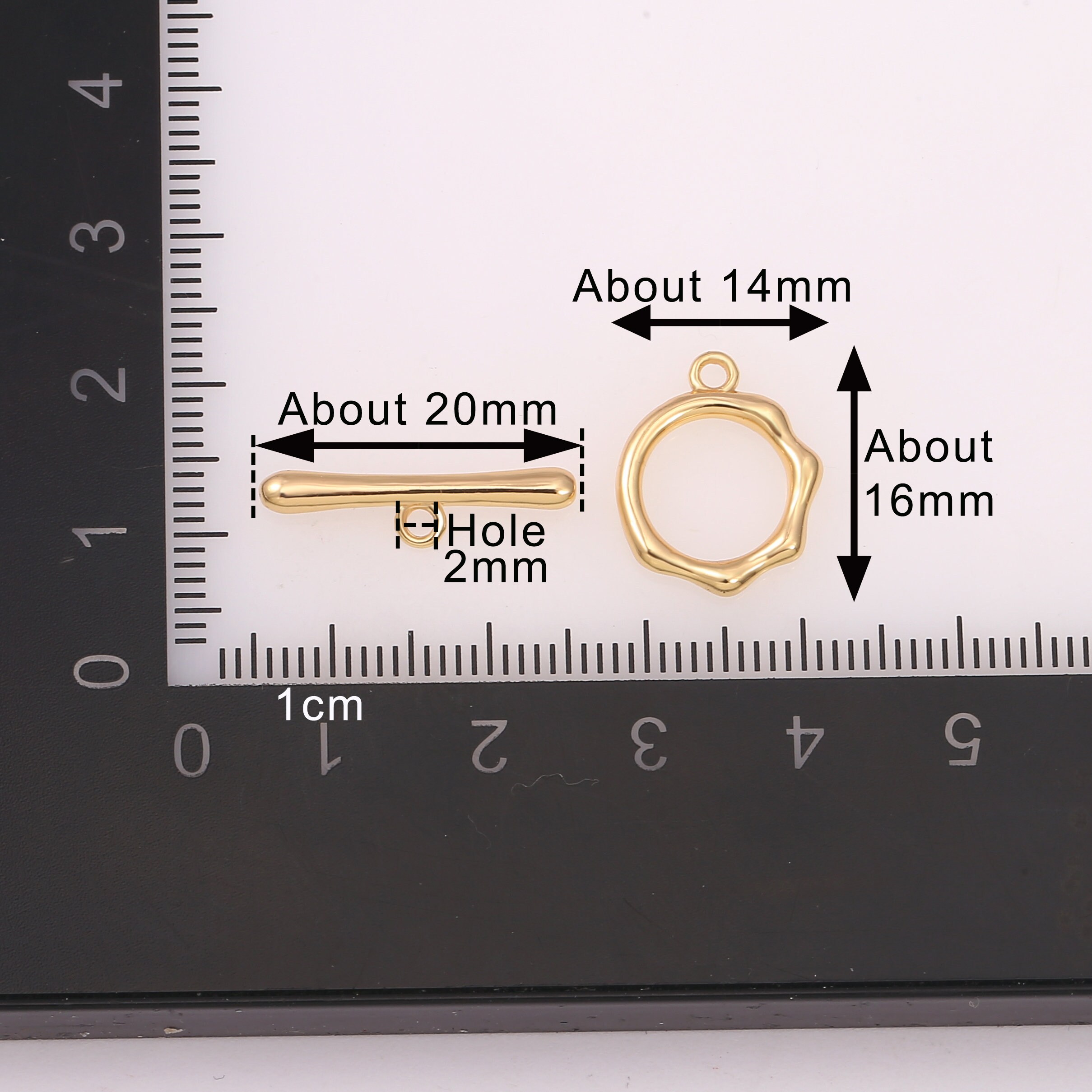 5sets Round Toggle Clasps 18k Gold Plated T Bar Clasps | Etsy