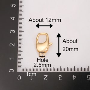 20mm 18k Shiny Gold Lobster Clasp,wholesale Gold Lobster Claw,3pcs Gold ...