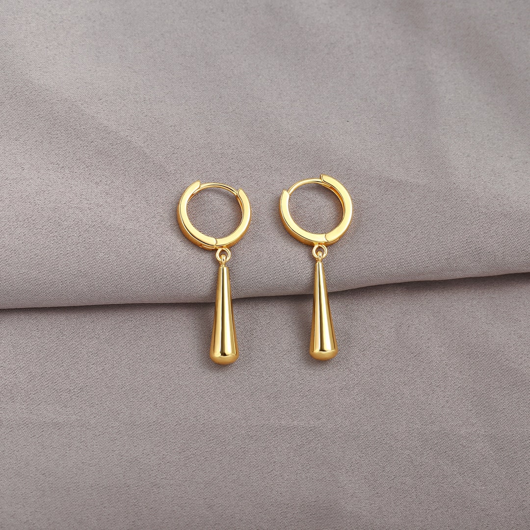 Dainty Gold Drop Earrings,water Drop Earring,18k Gold Plated Teardrop ...