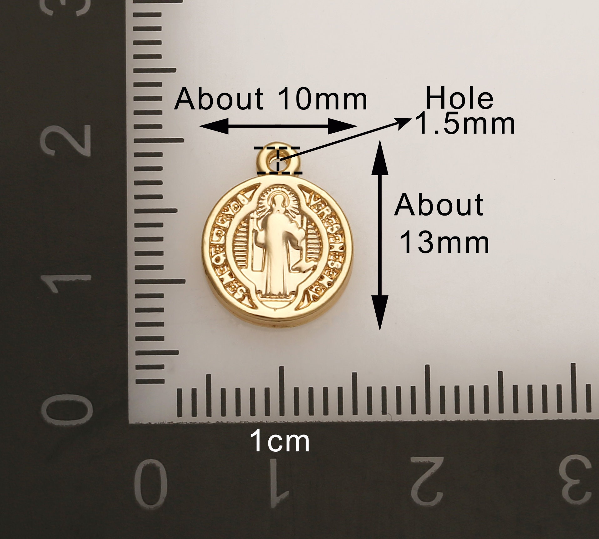 20pcs 18k Shiny Gold Cross Medallion Charmdainty Vintage Coin | Etsy