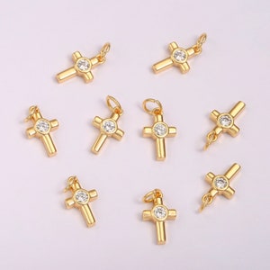 8pcs 18k Shiny Gold Cross Charm13x8mm Mini Cross - Etsy Canada