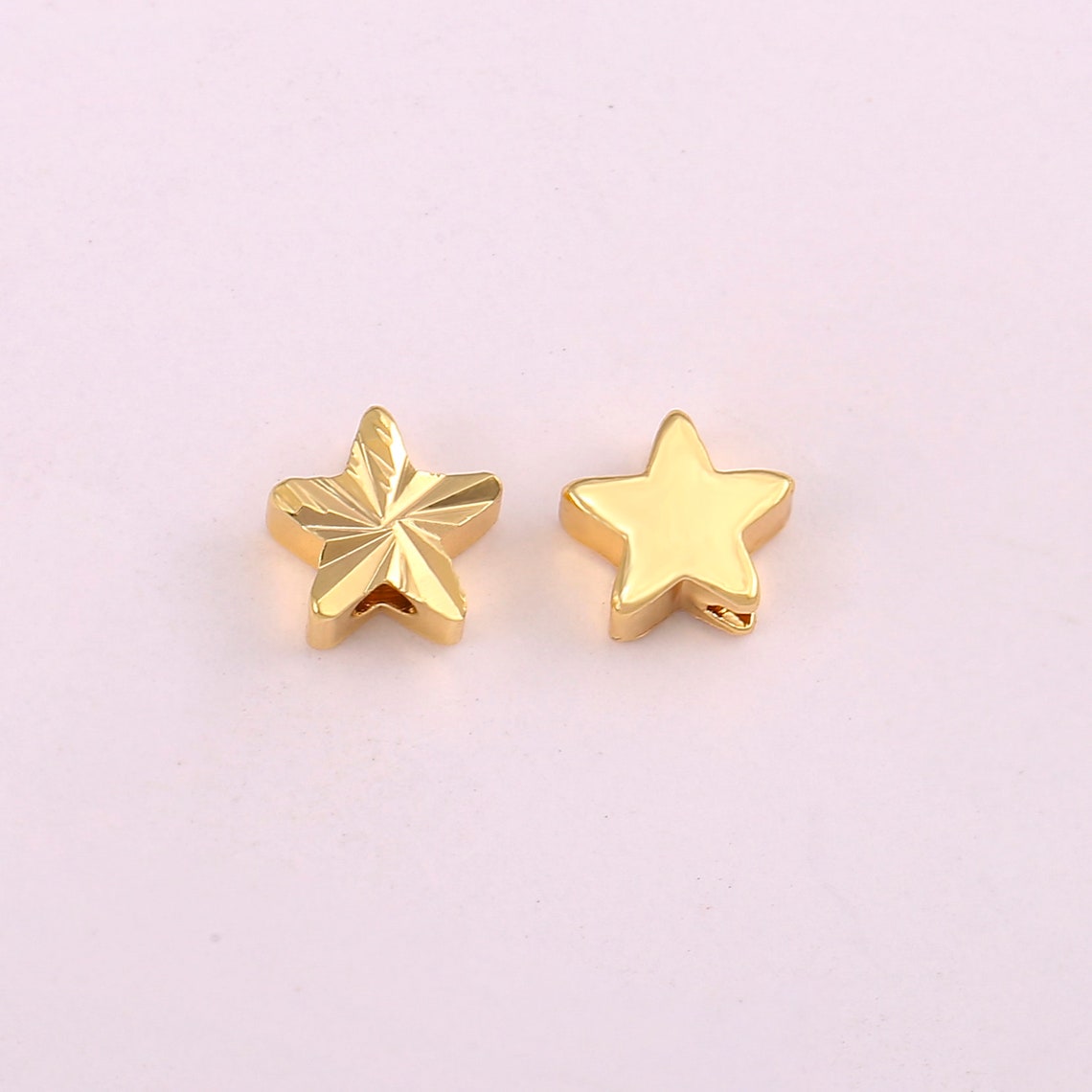 20pcs Gold Star Beads 6mm Mini Star Beads Spacer Beads 18k - Etsy